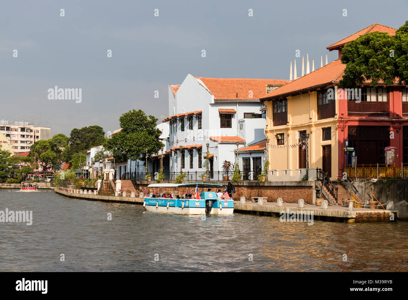 Melaka, Malaysia, December 11 2017: The old town of Malacca and the ...