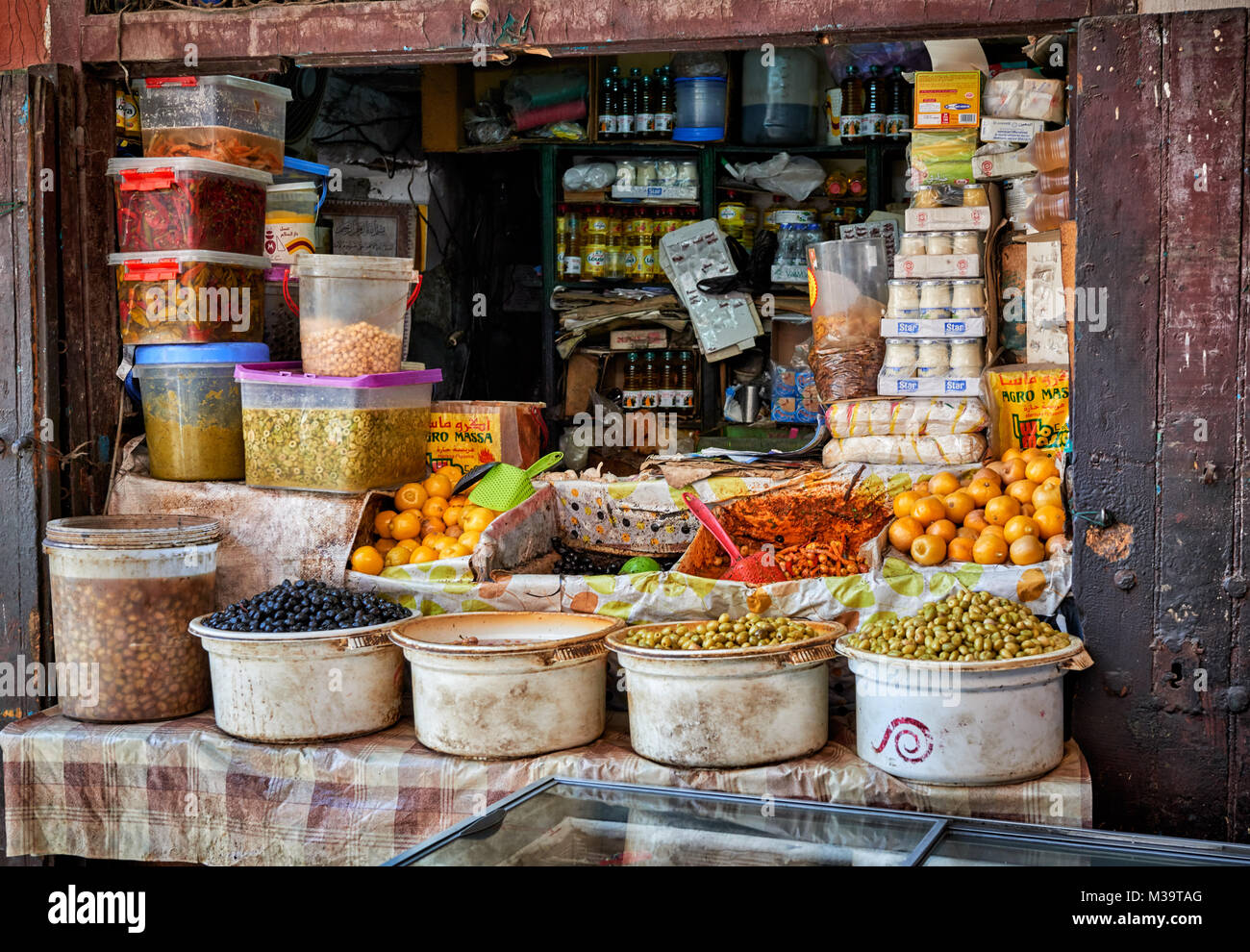 food market in Marrakesh, Morocco, Africa Stock Photo - Alamy
