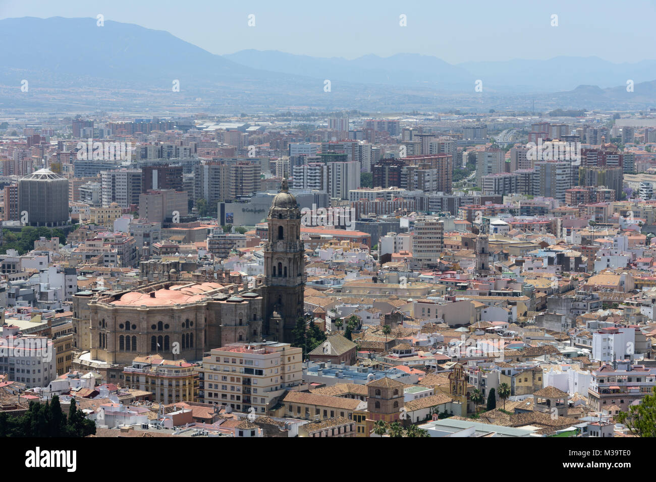 Malaga, Andalusia, Spain. Aerial view from the Alcazaba Stock Photo - Alamy