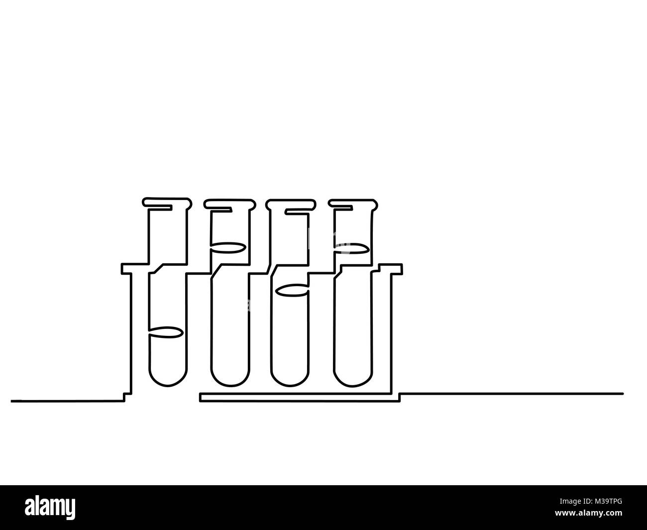 Science test tube drawing hi-res stock photography and images - Alamy