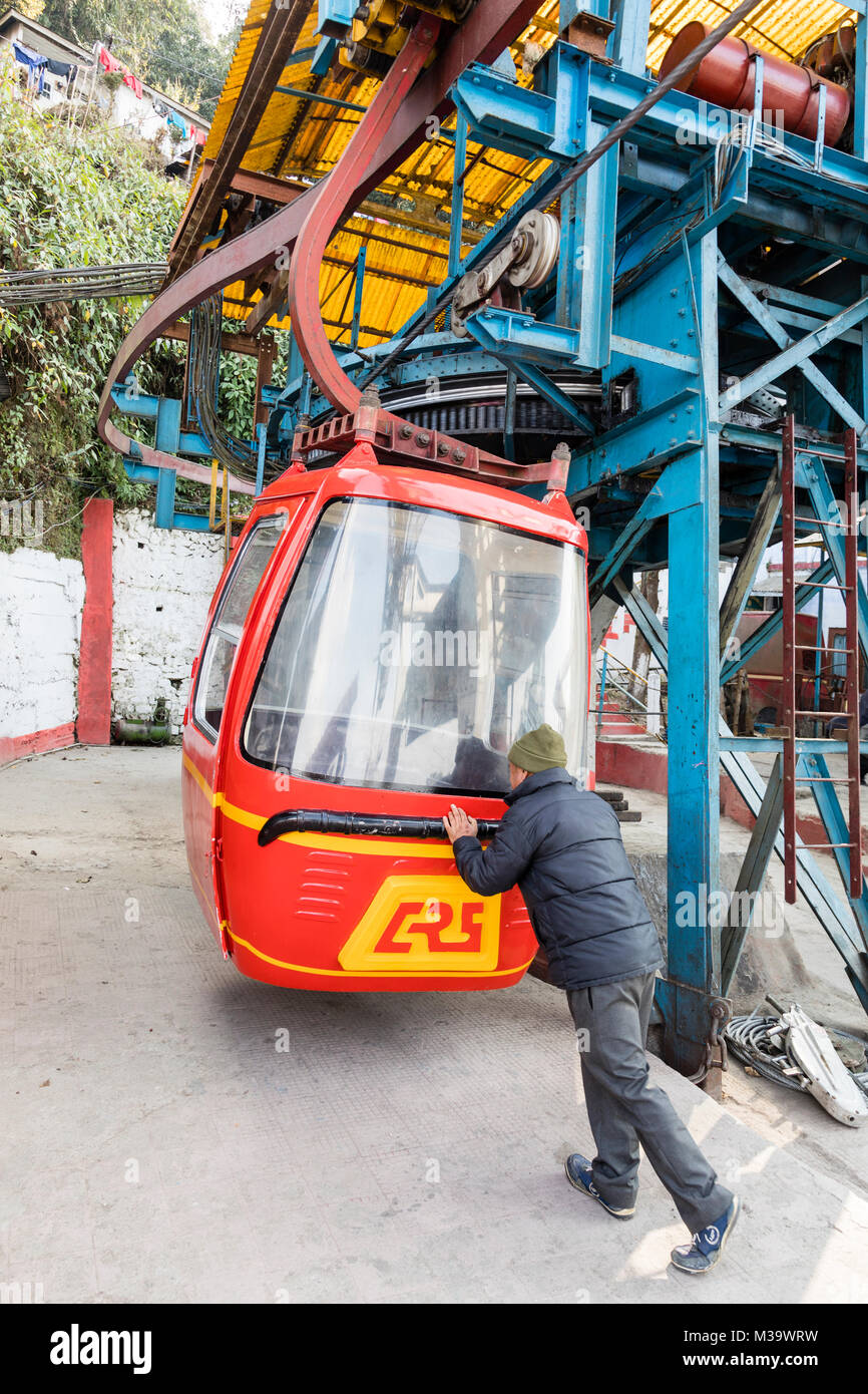 DARJEELING, INDIA, March 5, 2017: The Darjeeling Ropeway is a ropeway ...
