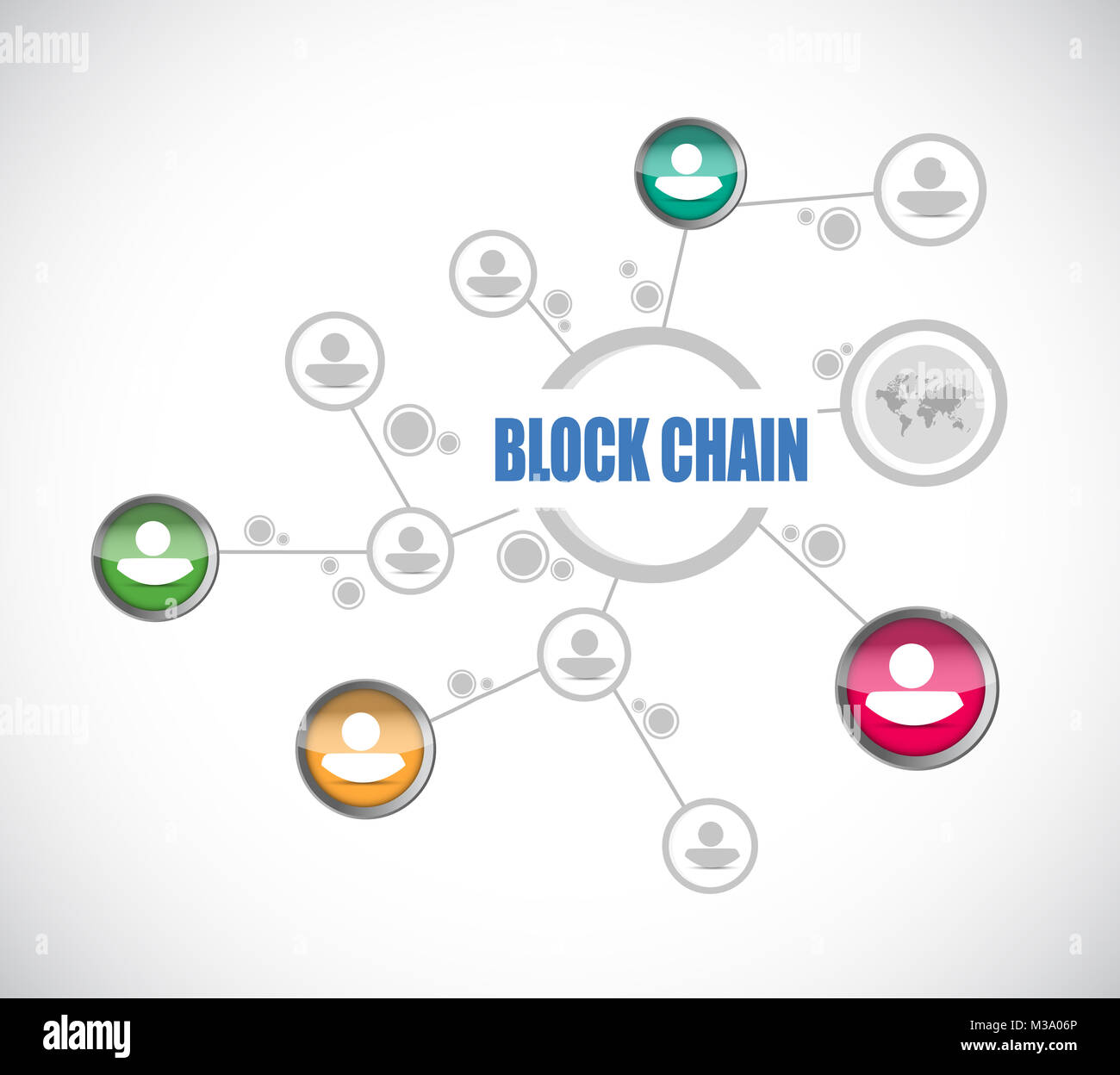 block chain model diagram. illustration design graphic Stock Photo - Alamy