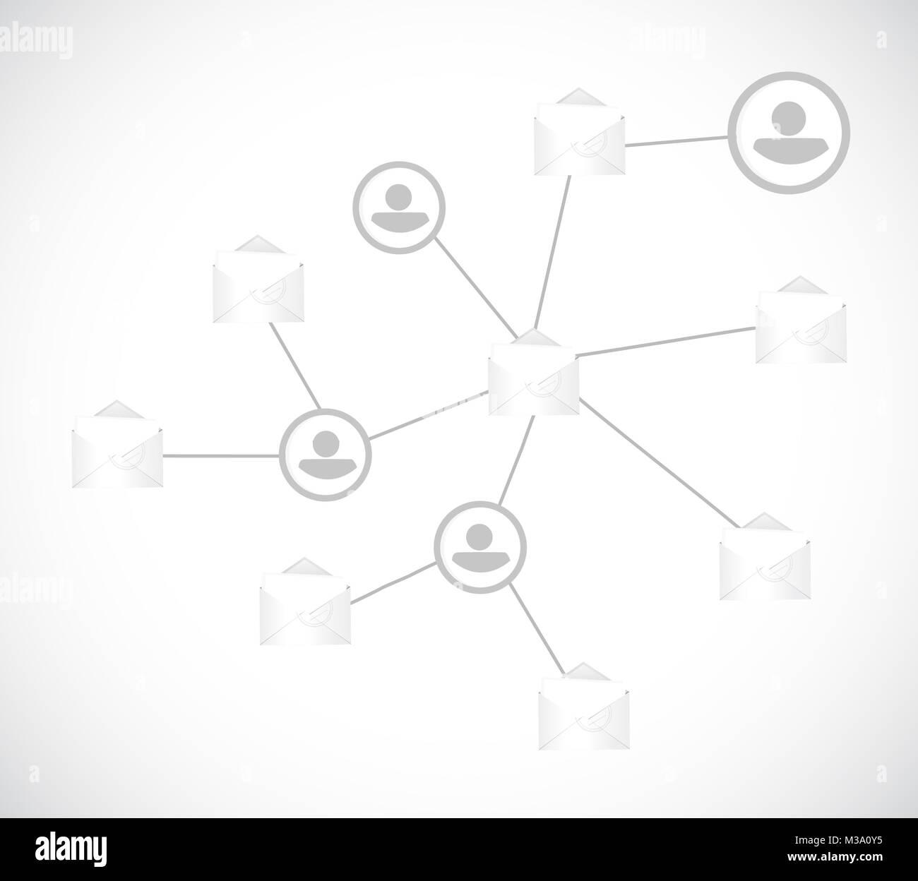 Global internet concept email connections. illustration design graphic ...