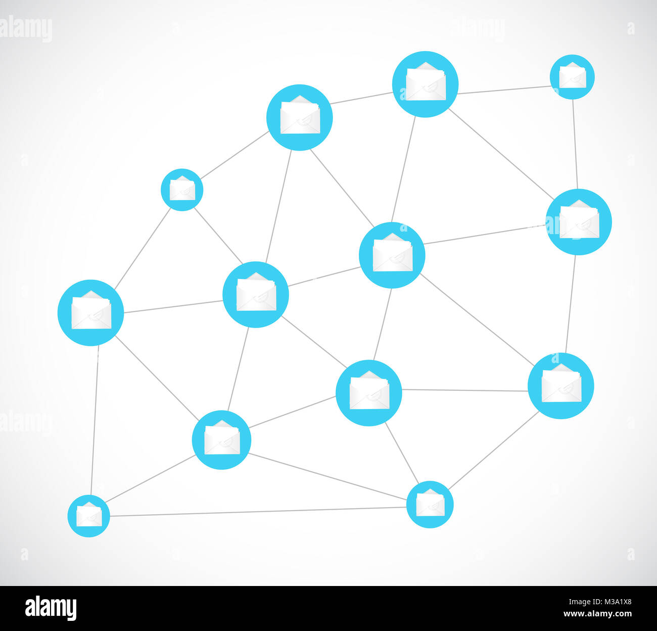 Global internet concept email connections. illustration design graphic ...