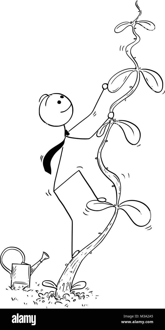 At the top of the beanstalk Black and White Stock Photos & Images - Alamy