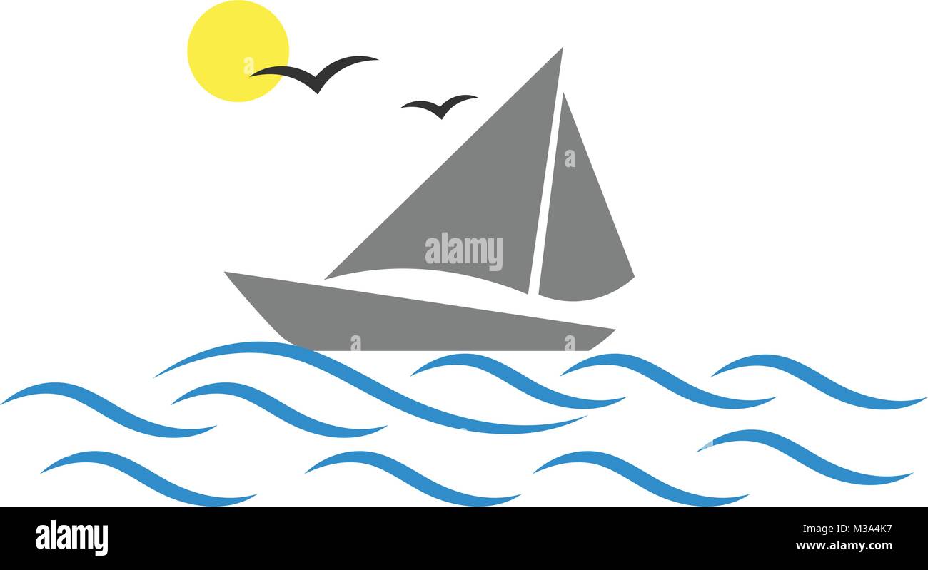 Sailing Boat Vector Stock Vector Image & Art - Alamy