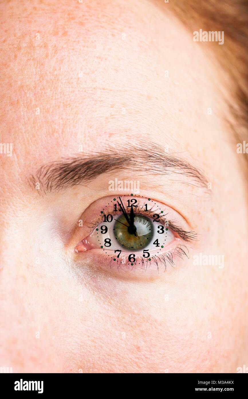 Model released eye with clock hi-res stock photography and images - Alamy