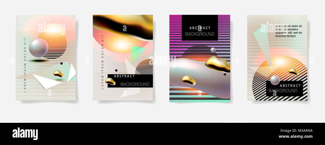 set of four covers templates abstract background Stock Vector Image ...