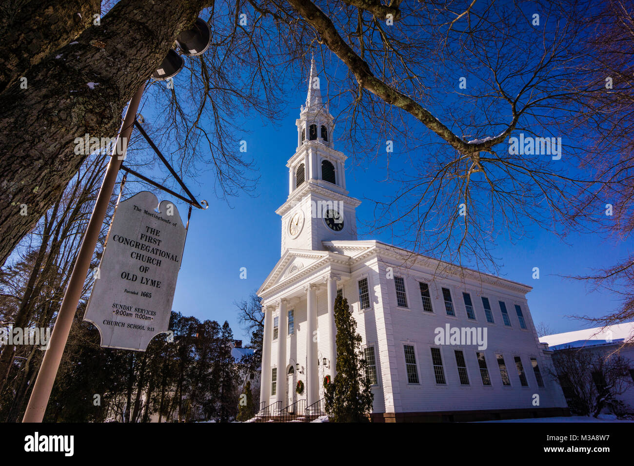 First Congregational Church Old Lyme, Connecticut, USA Stock Photo - Alamy