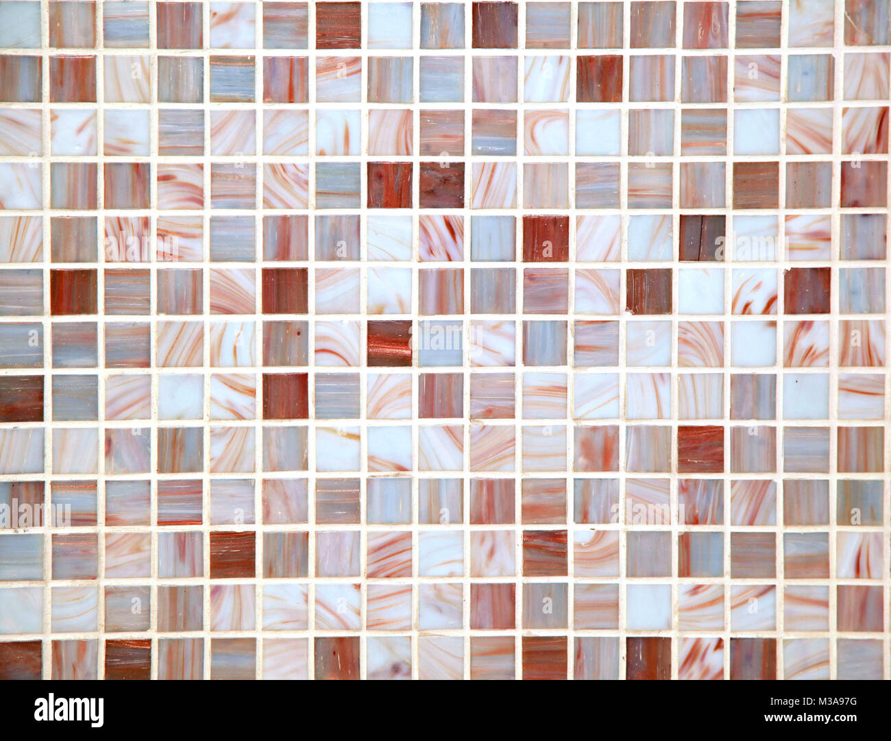 Decorative mosaic beige ceramic tiles pattern detail Stock Photo - Alamy