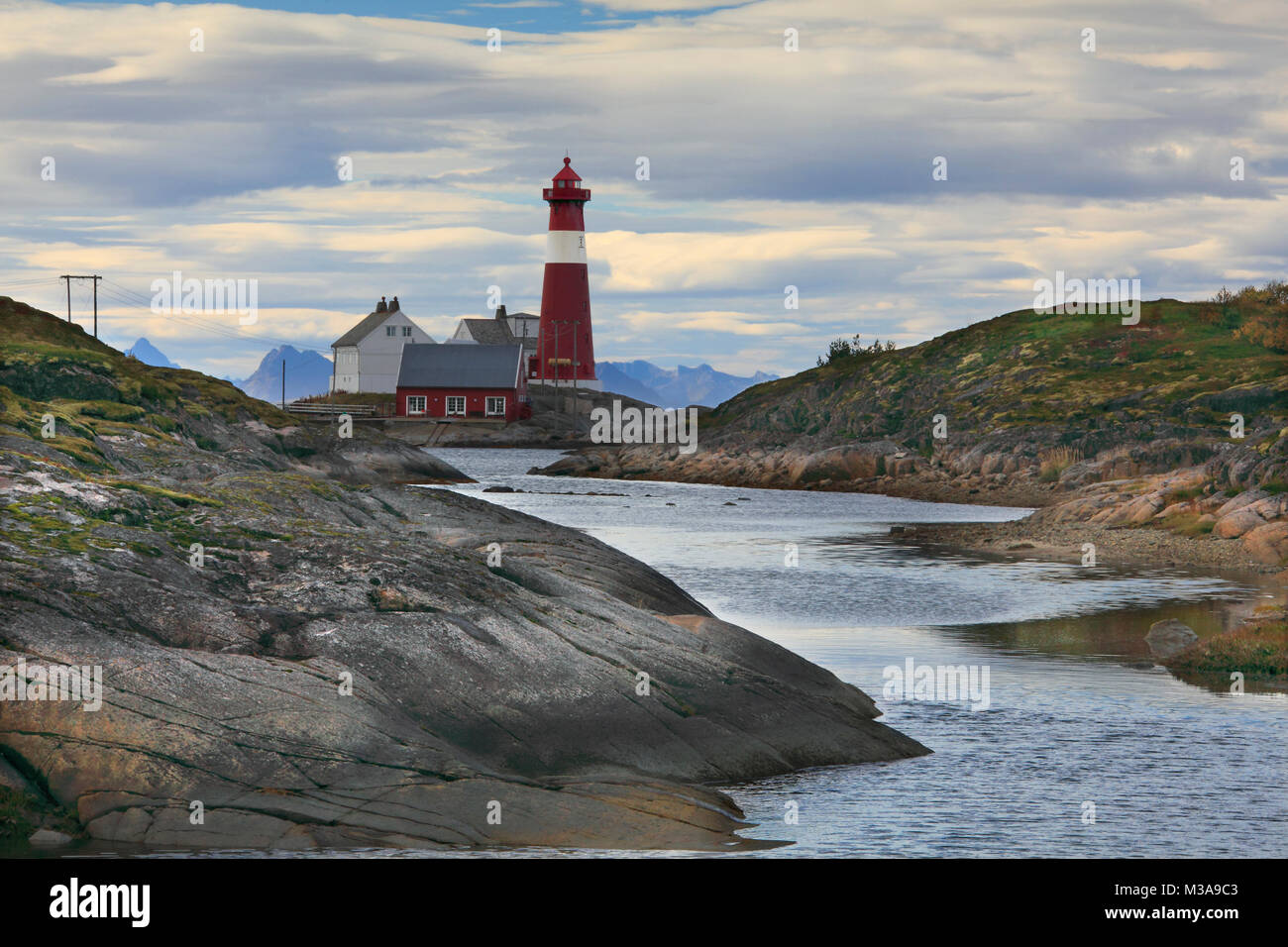 Photo of the Tranoy Lighthouse located on the islet of Tranoy; Nordland ...