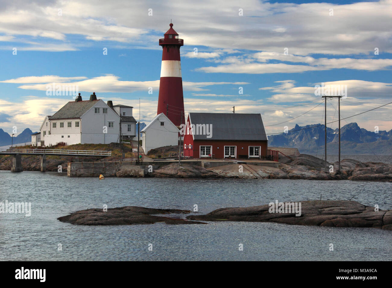 Photo of the Tranoy Lighthouse located on the islet of Tranoy; Nordland ...