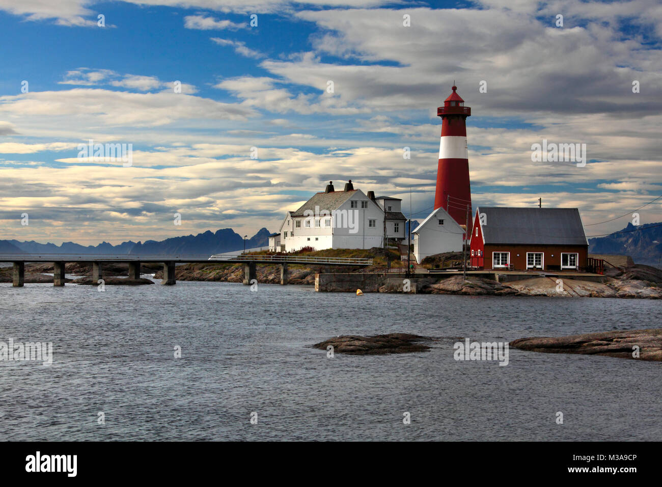 Photo of the Tranoy Lighthouse located on the islet of Tranoy; Nordland ...