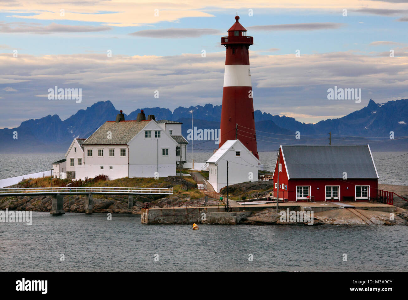 Photo of the Tranoy Lighthouse located on the islet of Tranoy; Nordland ...
