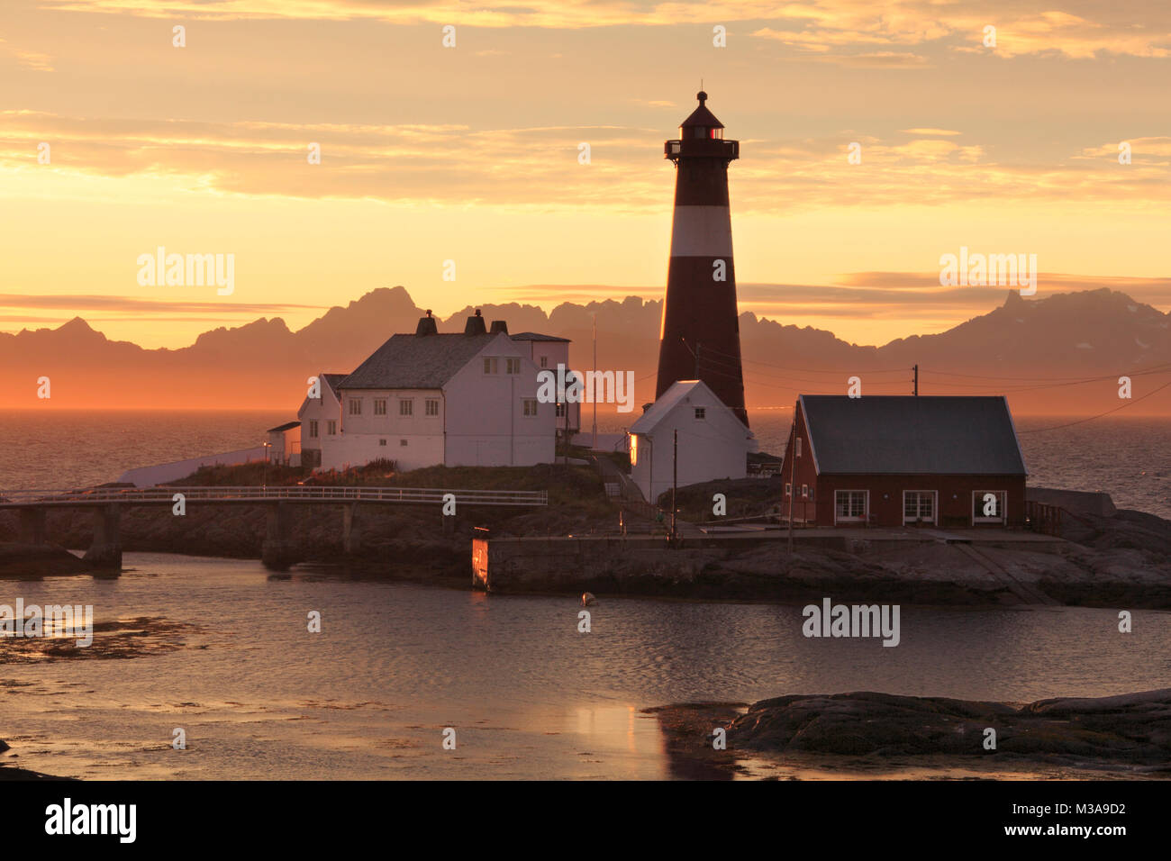 Photo of the Tranoy Lighthouse located on the islet of Tranoy; Nordland ...