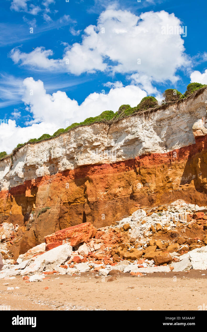 layered cliffs at Hunstanton vertical image Stock Photo - Alamy