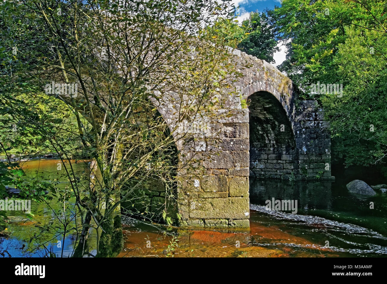 UK, Devon, Dartmoor, Hexworthy Bridge & West Dart River Stock Photo - Alamy