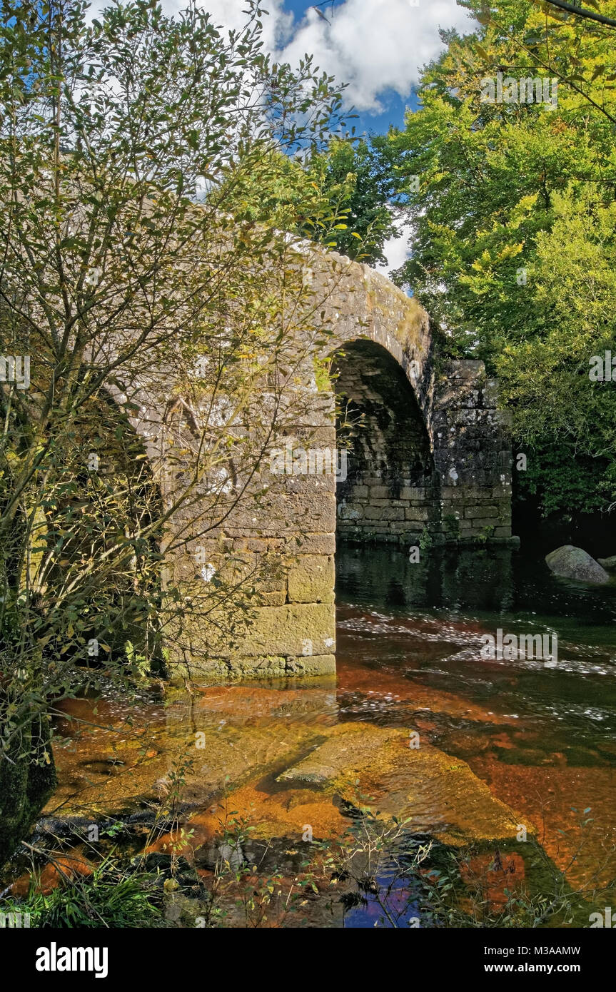 UK, Devon, Dartmoor, Hexworthy Bridge & West Dart River Stock Photo - Alamy
