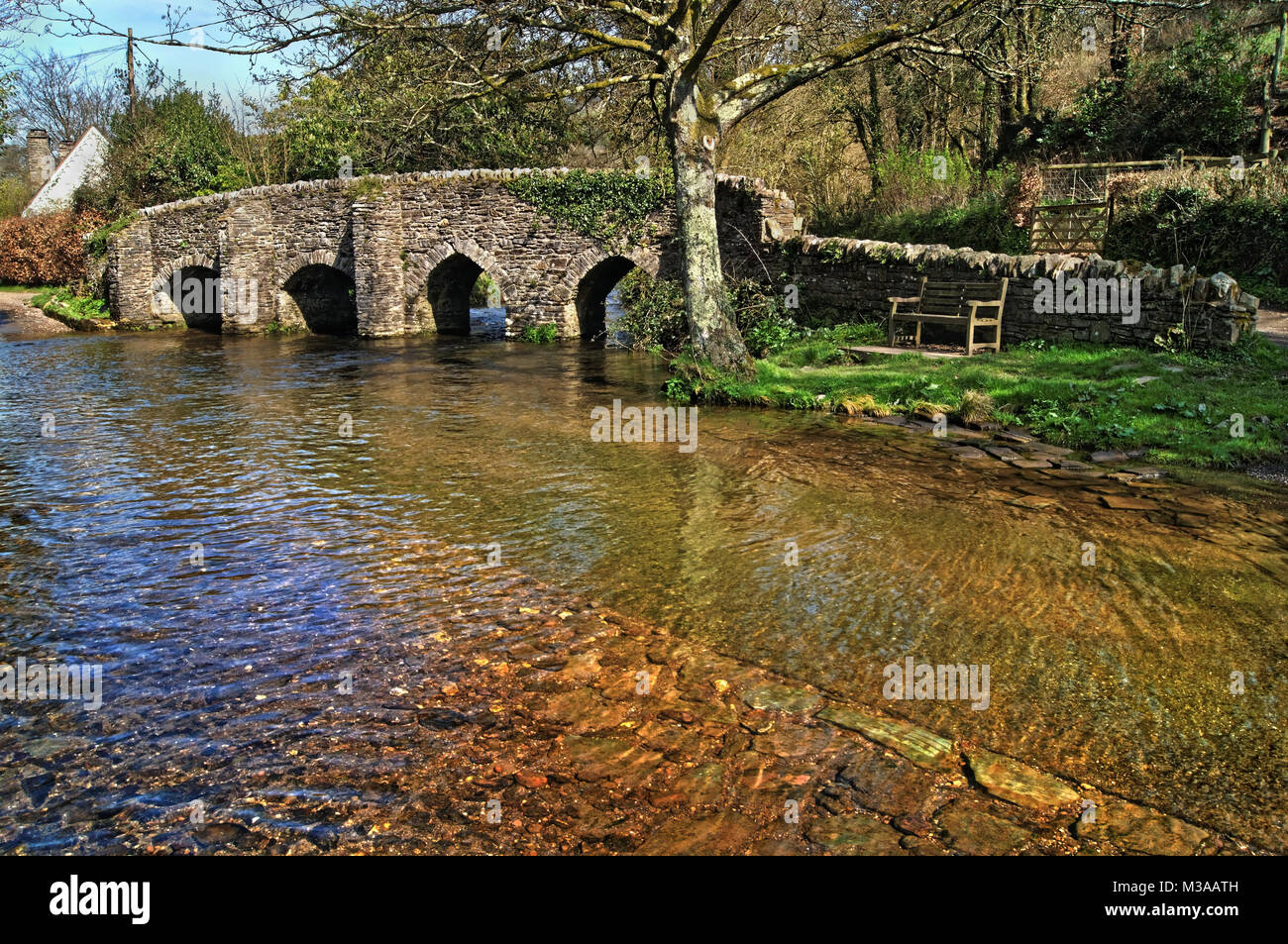 UK,Somerset,Exmoor,Bury Bridge & River Haddeo Stock Photo - Alamy