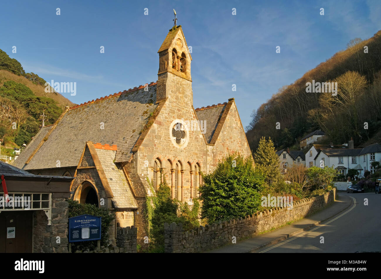 UK,North Devon,Lynmouth,Church of St John The Baptist Stock Photo - Alamy