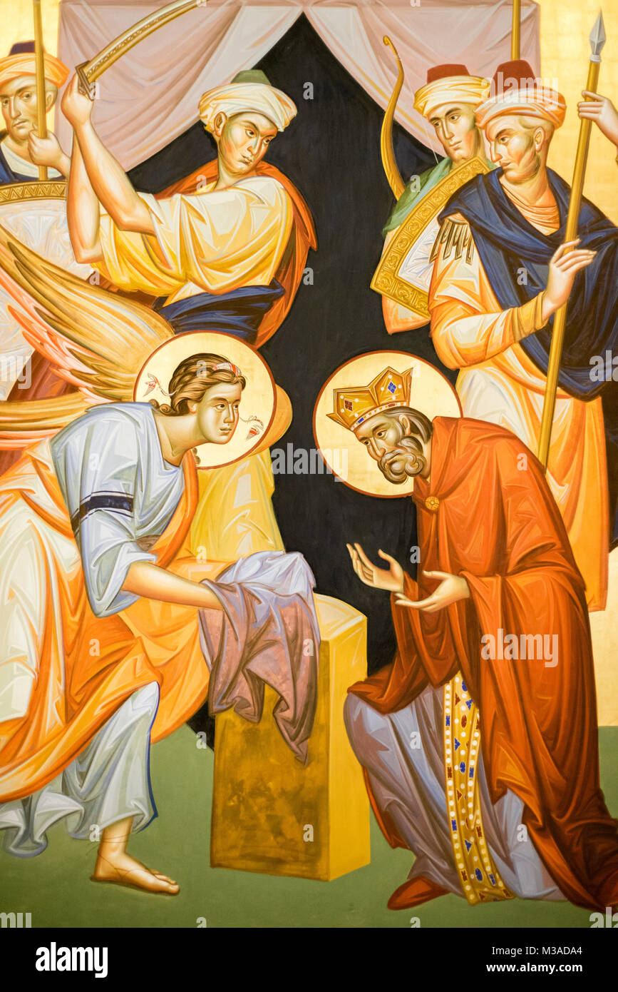 Interior of Church of Saint Sava in Belgrade, Serbia. Saint Sava Temple ...
