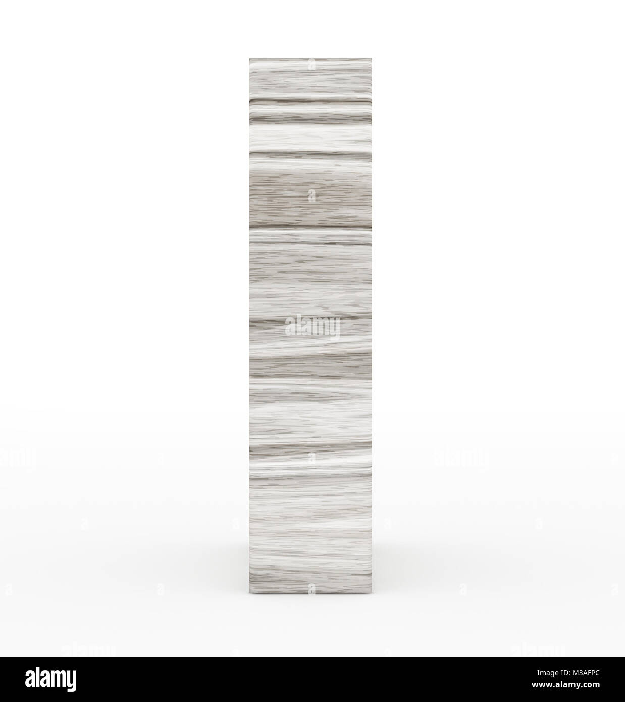 letter I 3d wooden isolated on white - 3d rendering Stock Photo - Alamy