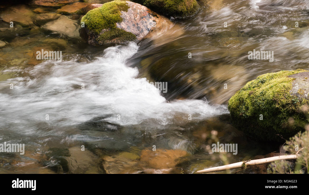 Mountain crystal clear water brook taken with long shutter Stock Photo ...