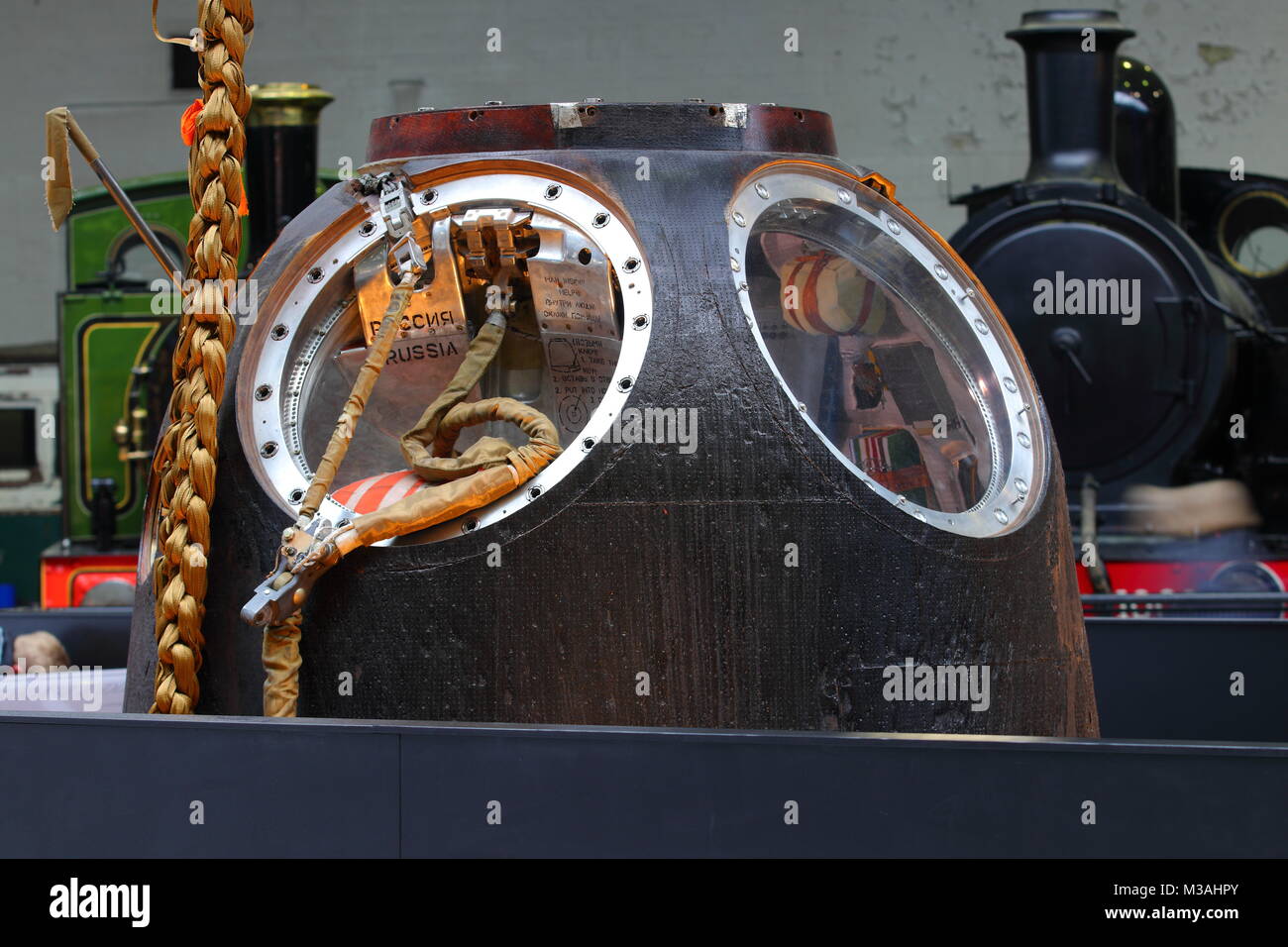 Tim Peake's Spacecraft the Soyuz TMA-19M Decent Module on display at ...