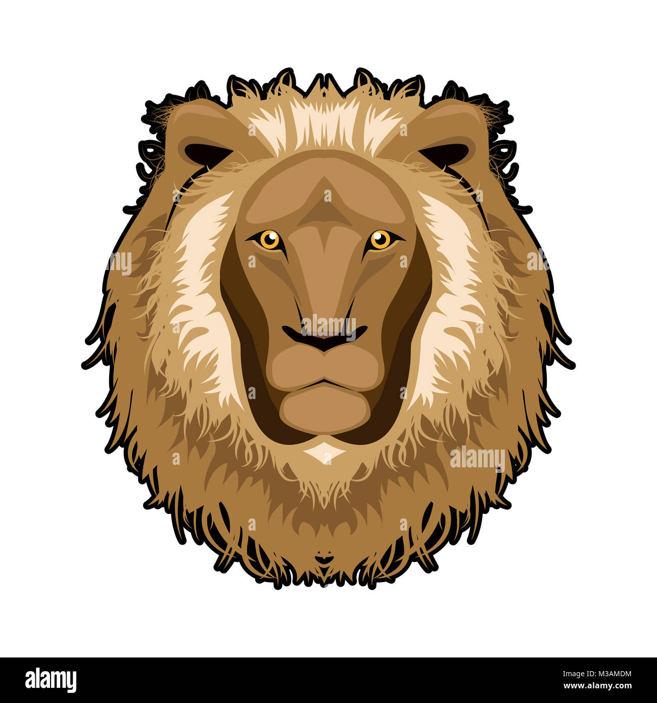 Lion head illustration ,vector Stock Photo - Alamy