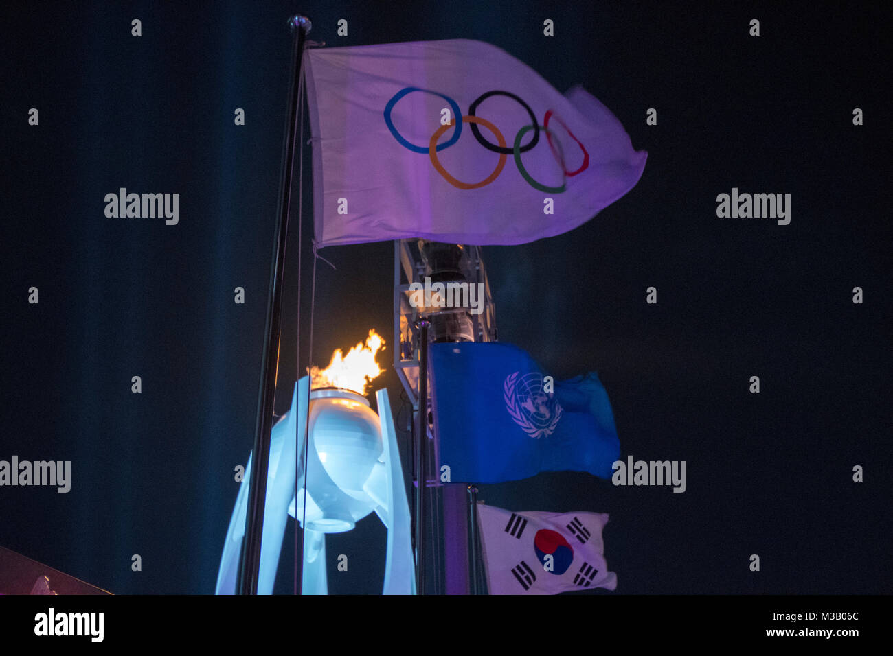 Pyeongchang, South Korea. general view, Opening Ceremony Olympic Winter ...