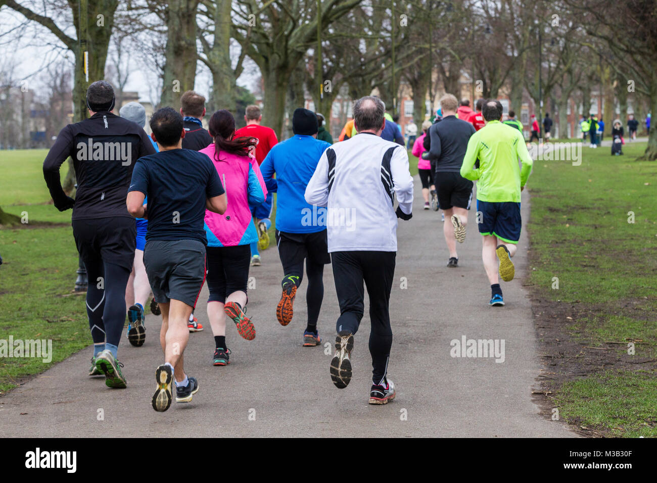 Northampton, U.K. 10th February 2018. Saturday morning Park Run on The ...