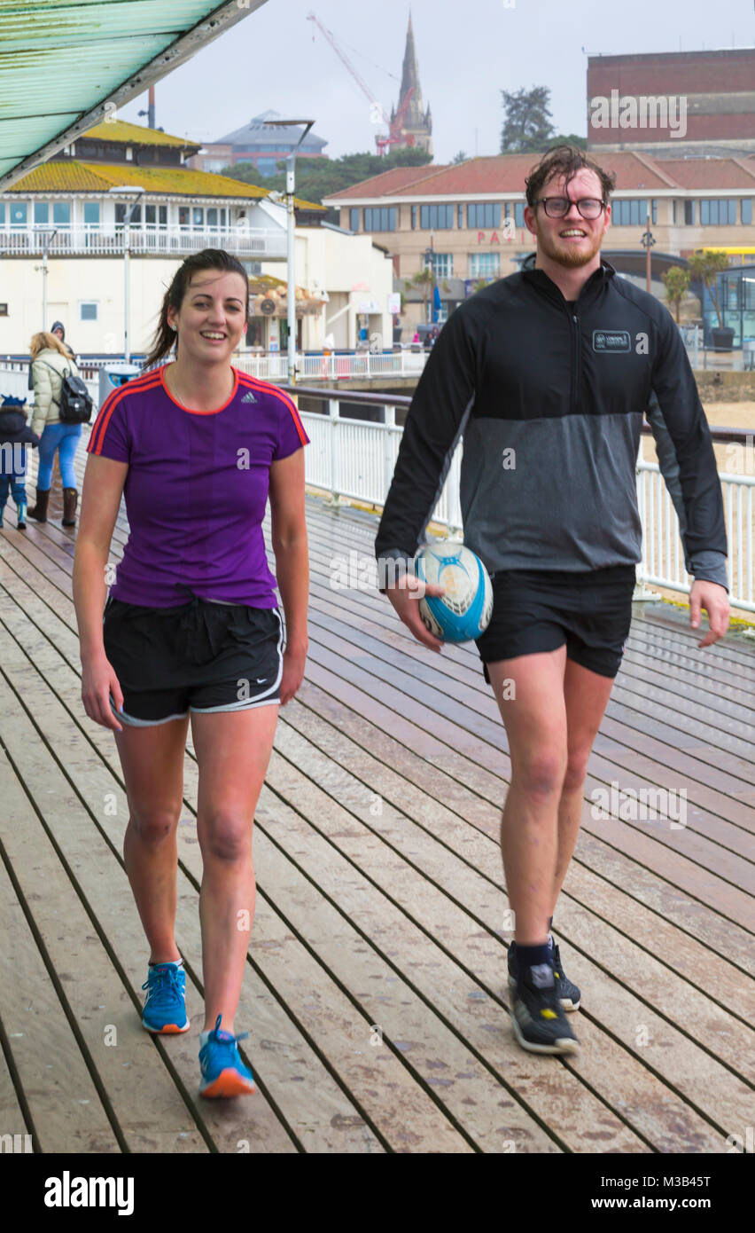 Bournemouth, Dorset, UK. 10th February, 2018. UK weather: a wet windy ...