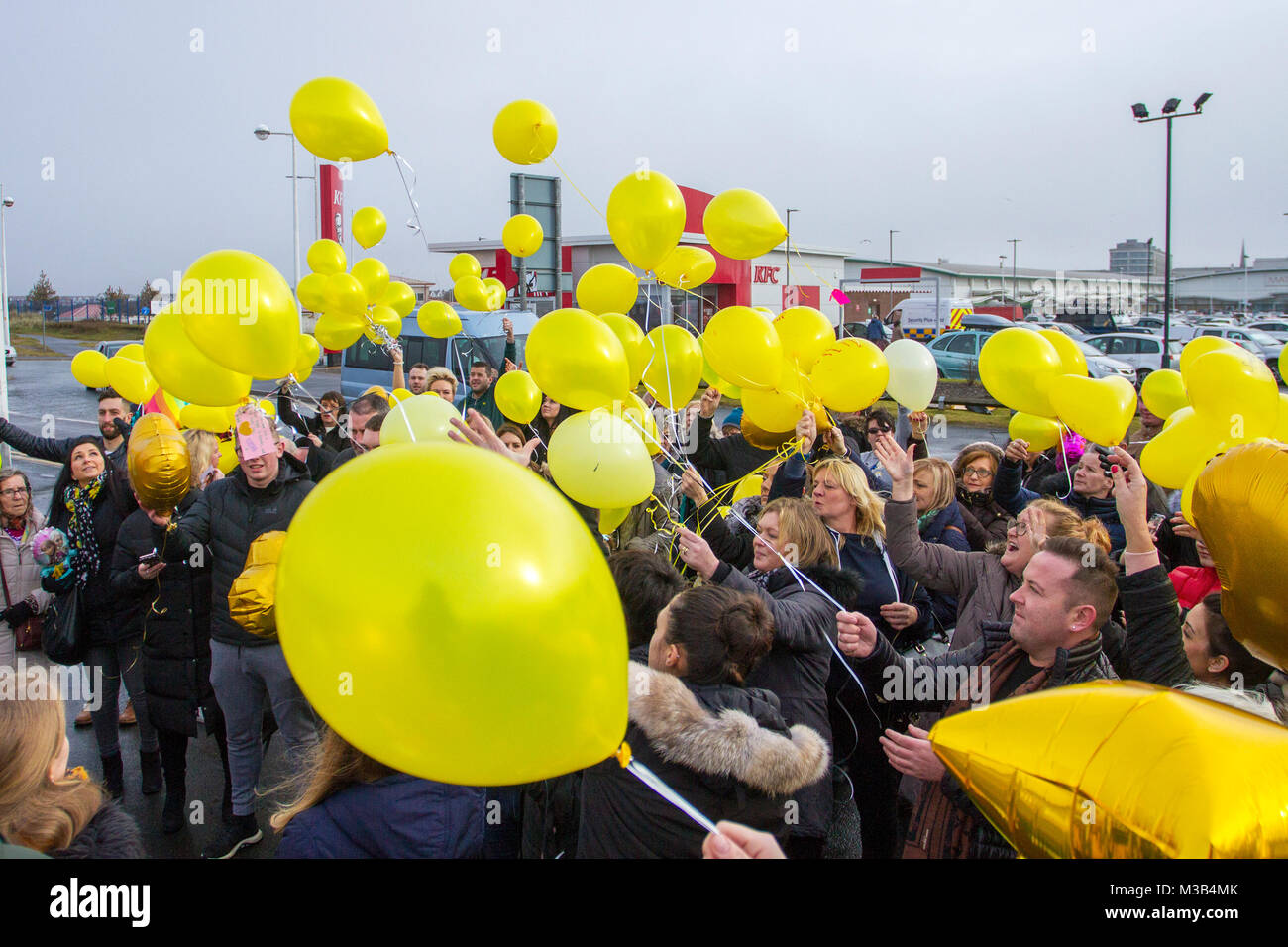 Skies turned yellow today in a balloon release tribute to murdered ...