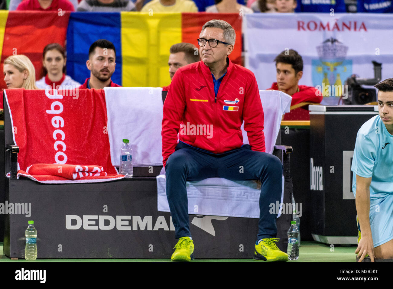 February 10, 2018: Florin Segarceanu the team captain of Romania during ...