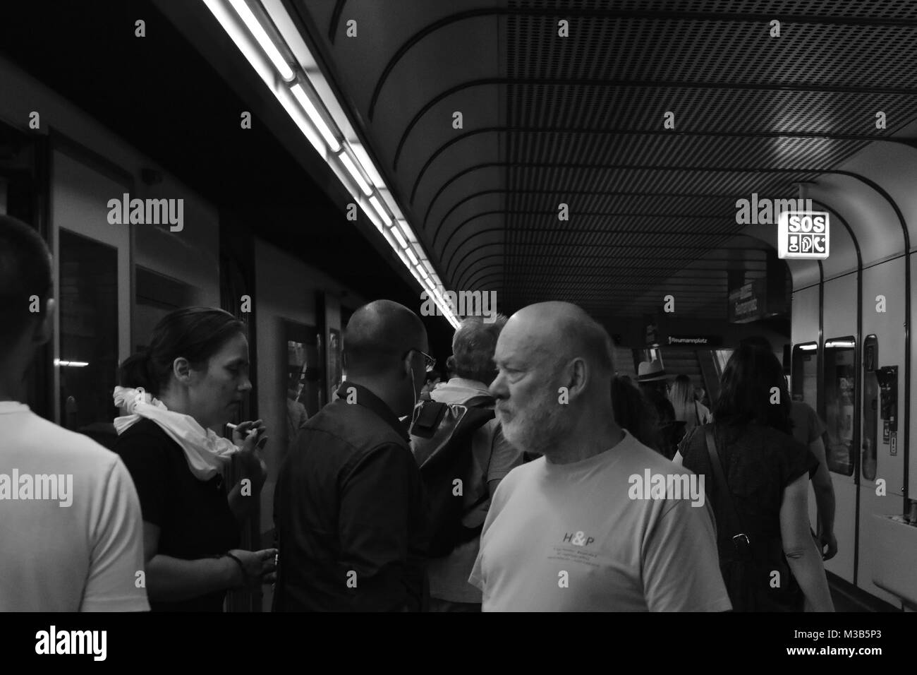 Metro train Arrived! Stock Photo - Alamy