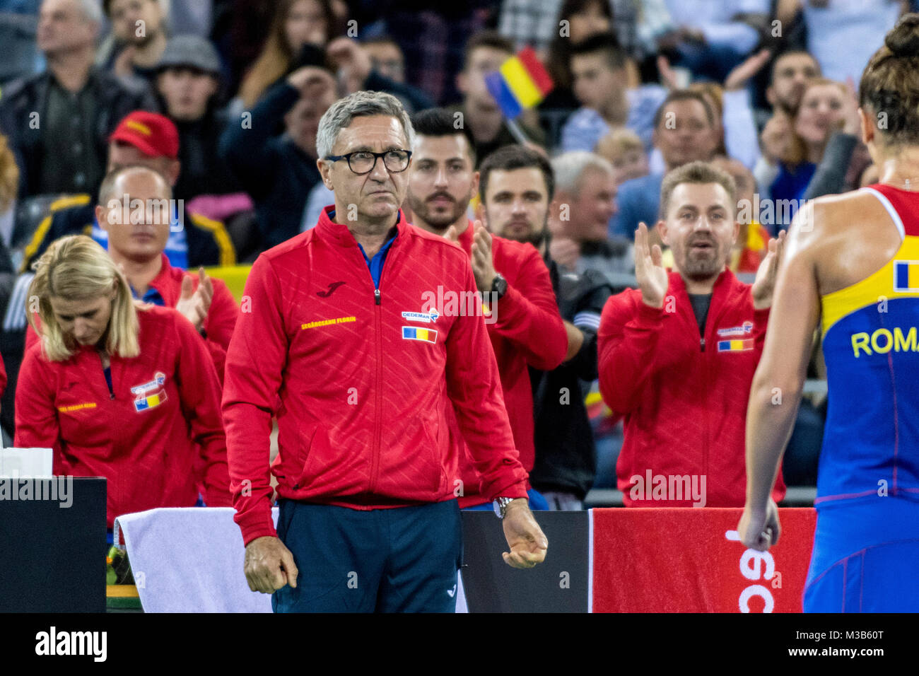 February 10, 2018: Florin Segarceanu the team captain of Romania during ...