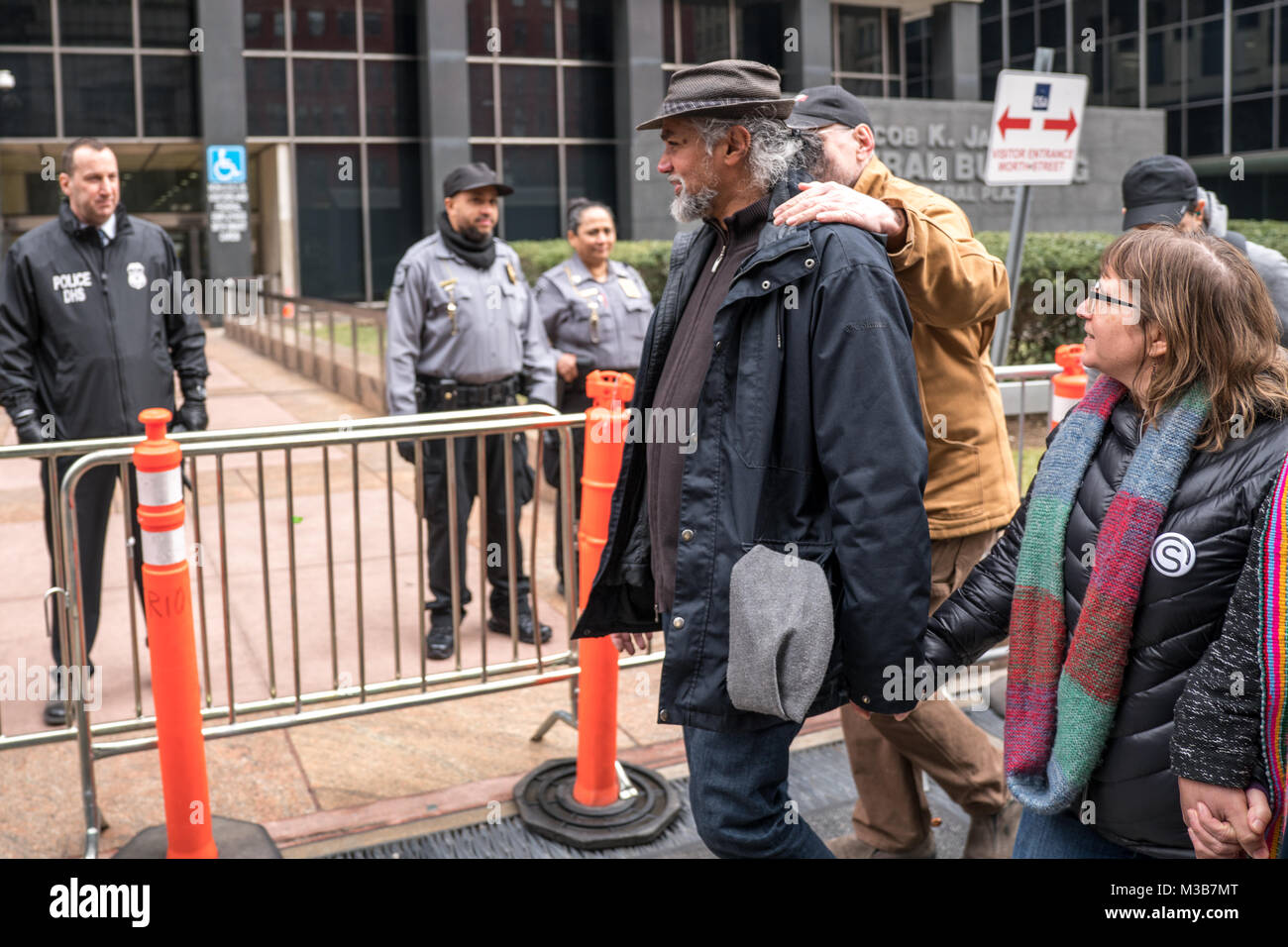 New York, USA, 10 Feb 2018. Immigrant rights activist Ravi Ragbir and ...