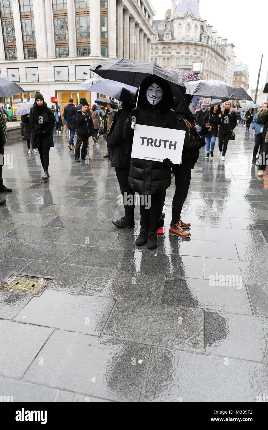 London, UK. 10th Feb, 2018. Direct action demonstration to show ...