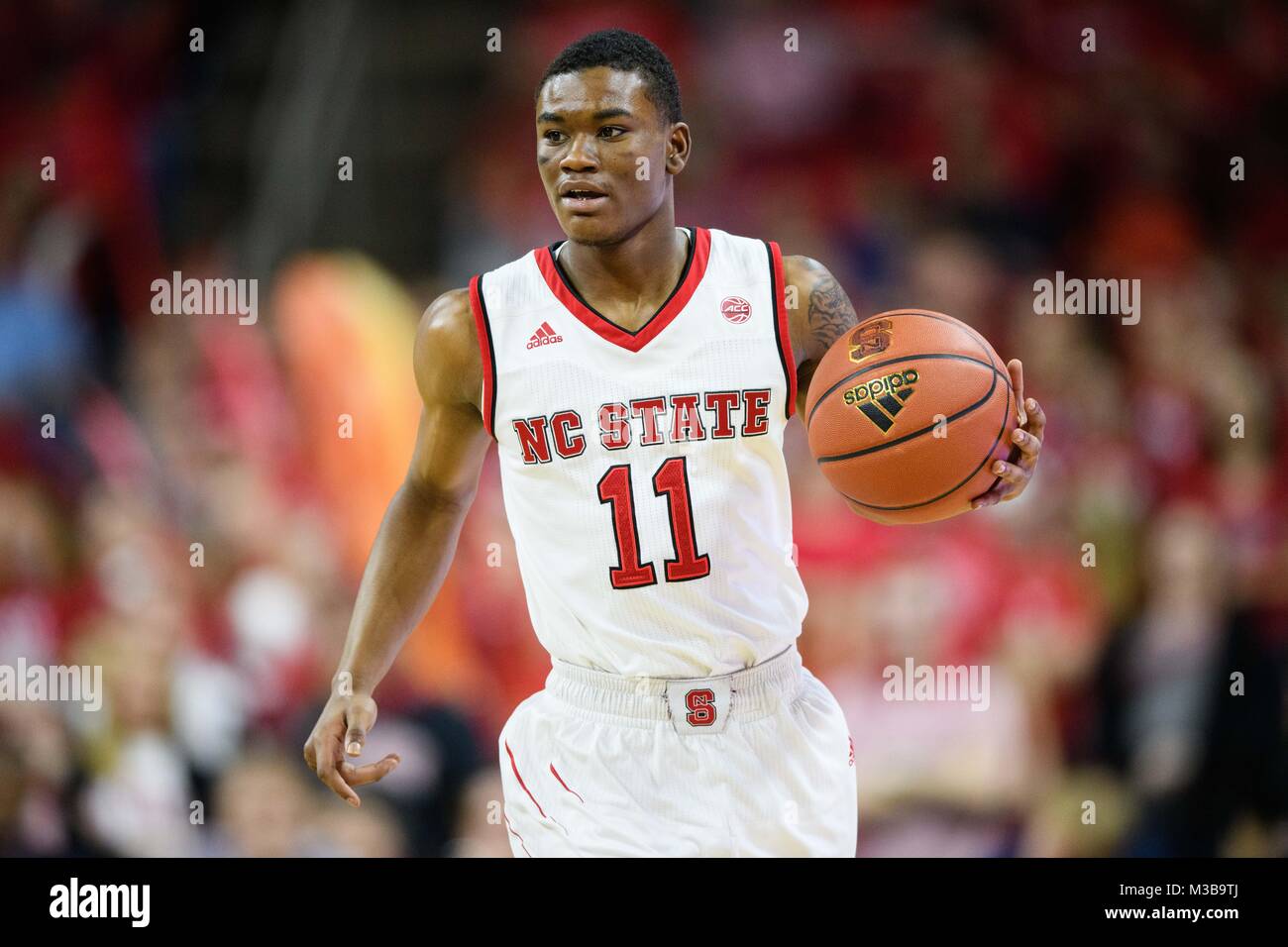 North Carolina State Wolfpack guard Markell Johnson (11) during the ...