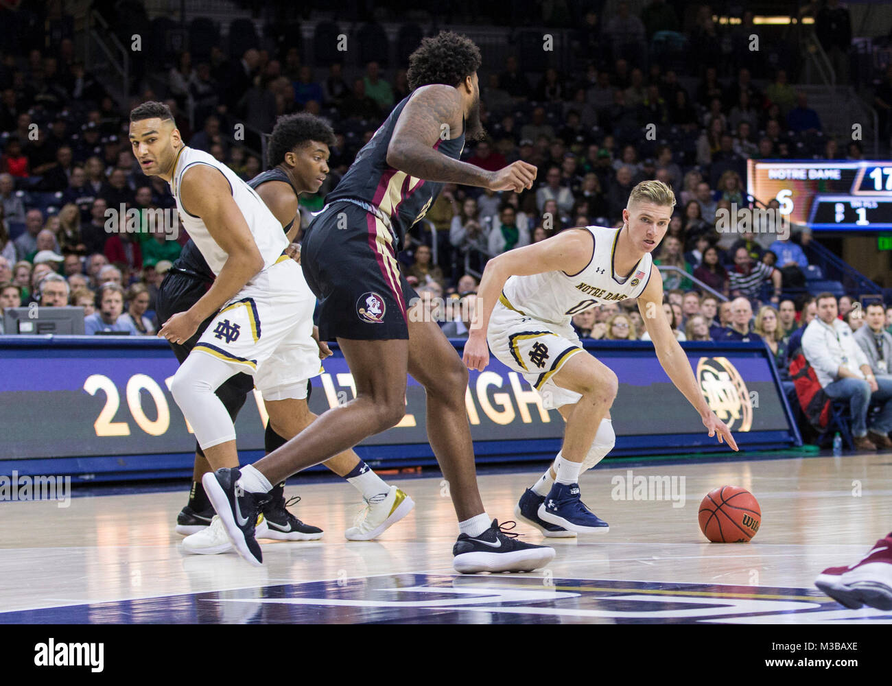 South Bend, Indiana, USA. 10th Feb, 2018. Notre Dame guard Rex Pflueger ...