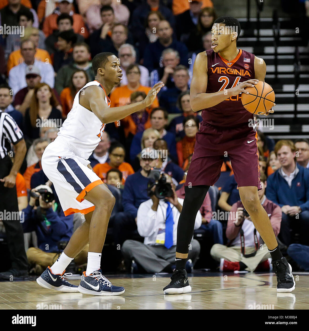 Charlottesville, VA, USA. 10th Feb, 2018. Virginia Tech Hokies F #24 ...