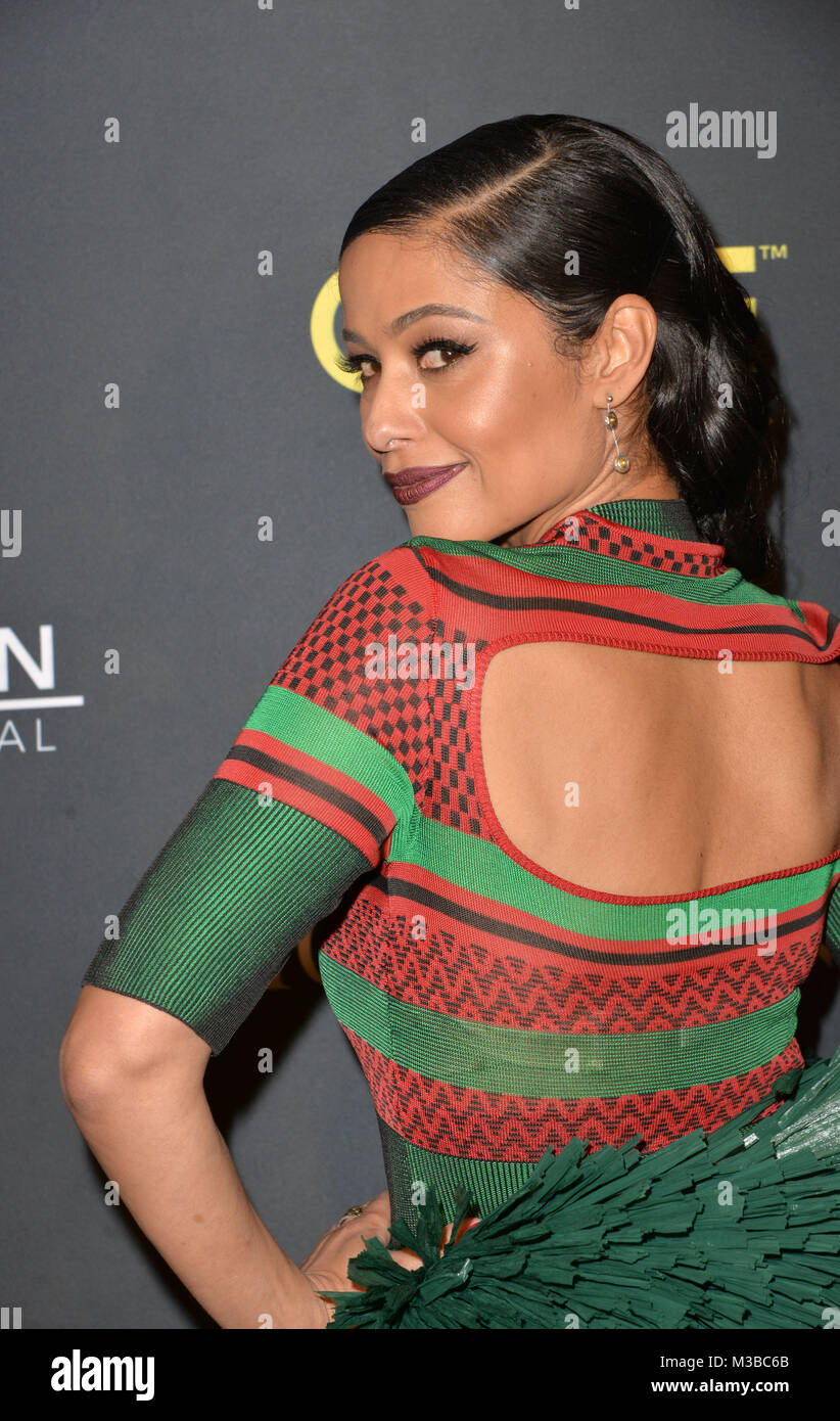 Los Angeles, Ca, USA. 09th Feb, 2018. Meta Golding at the 2018 Pan ...