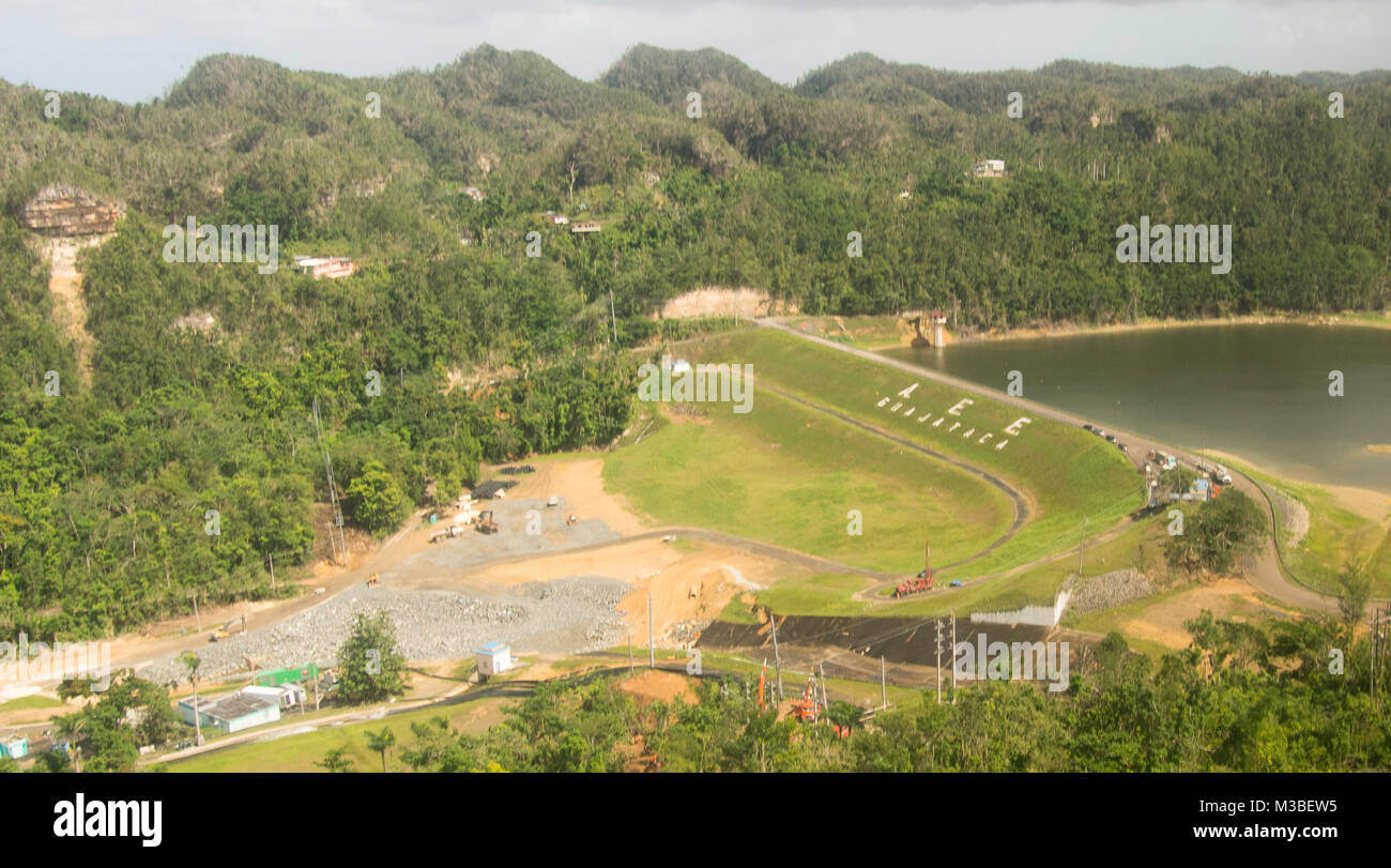 An aerial view of the Guajataca Dam, one of the many projects that the ...