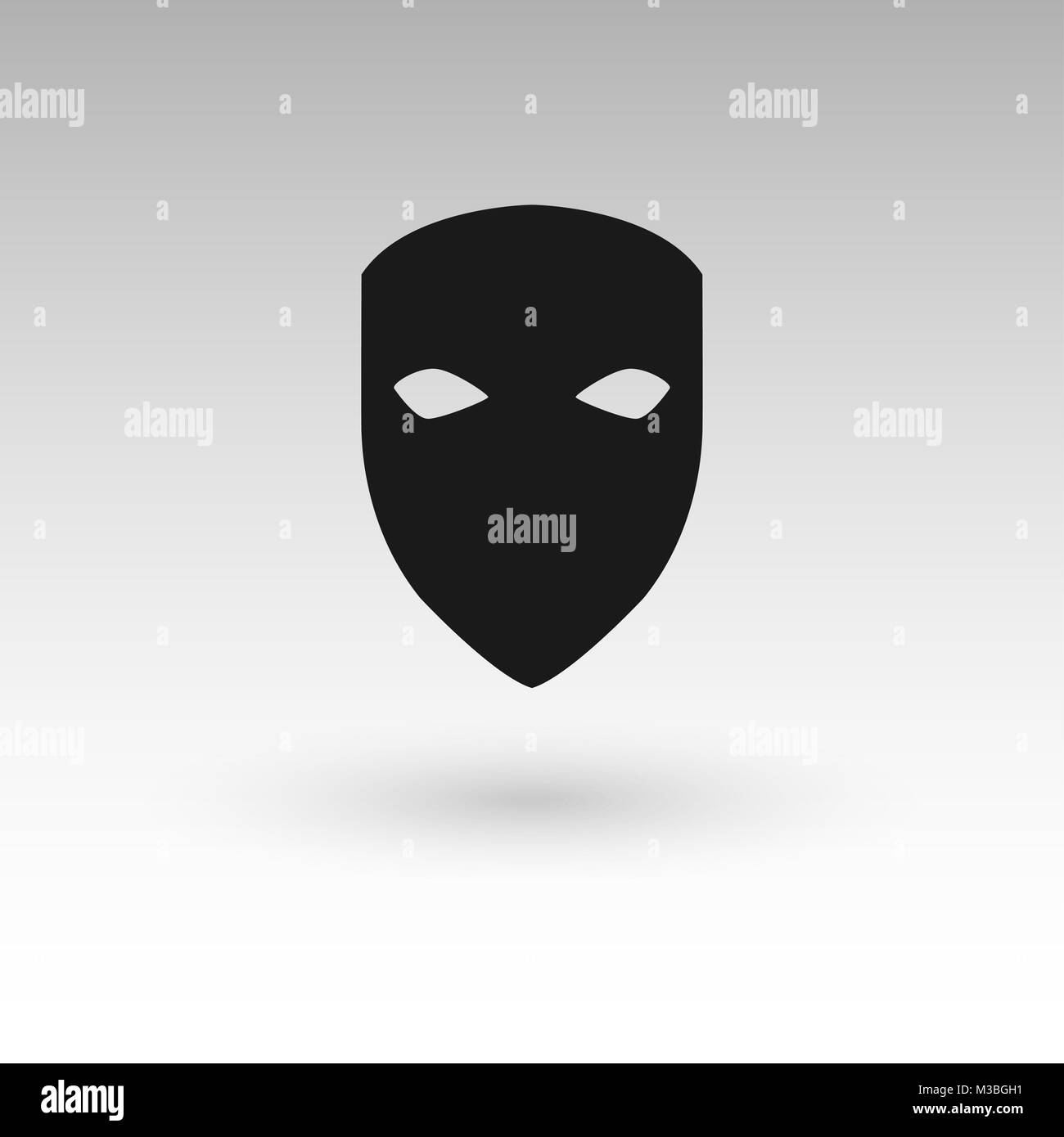 masks silhouette in black vector Stock Photo - Alamy