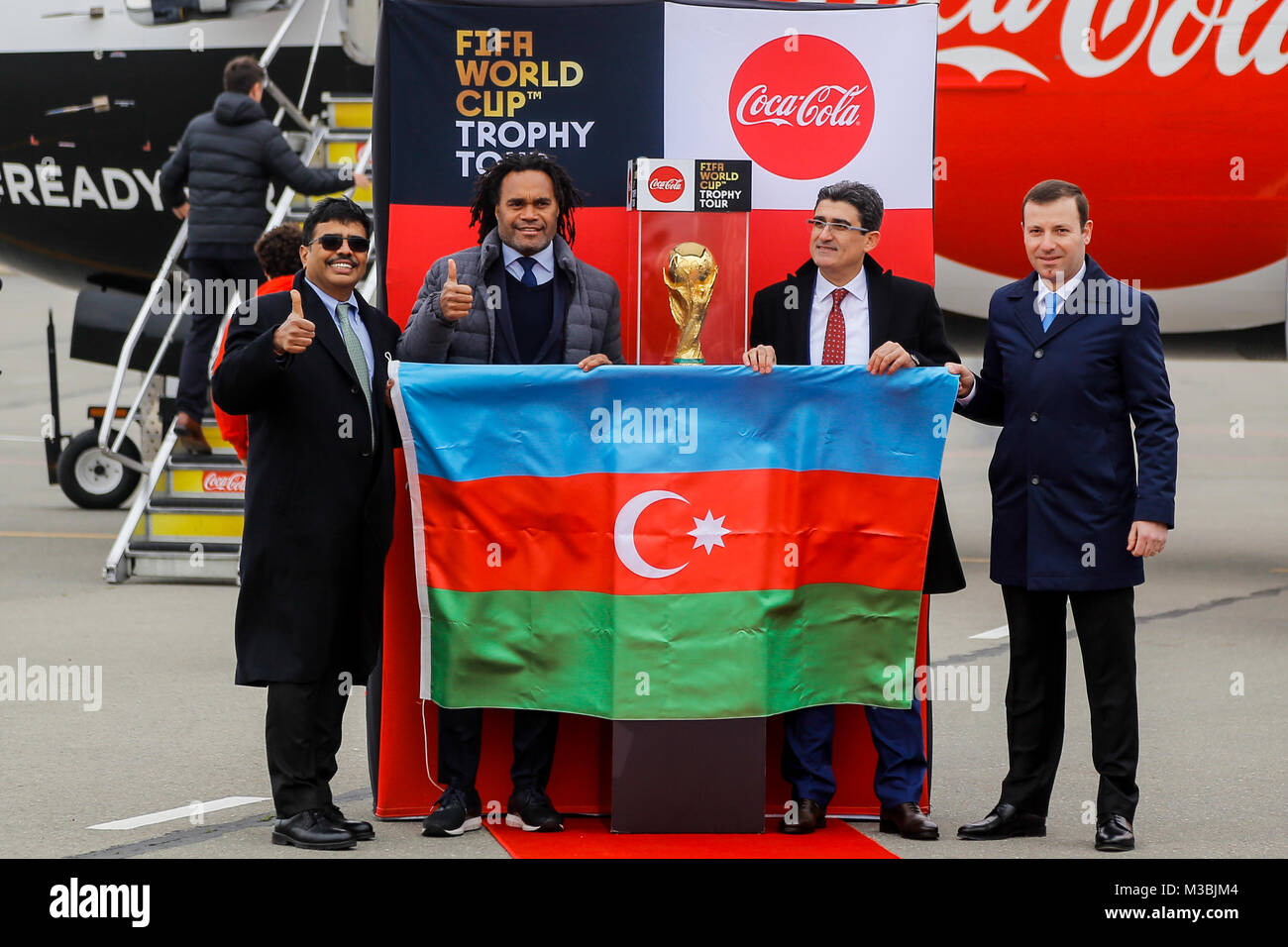 Azerbaijan. 09th Feb, 2018. The FIFA World Cup Trophy Tour plane ...
