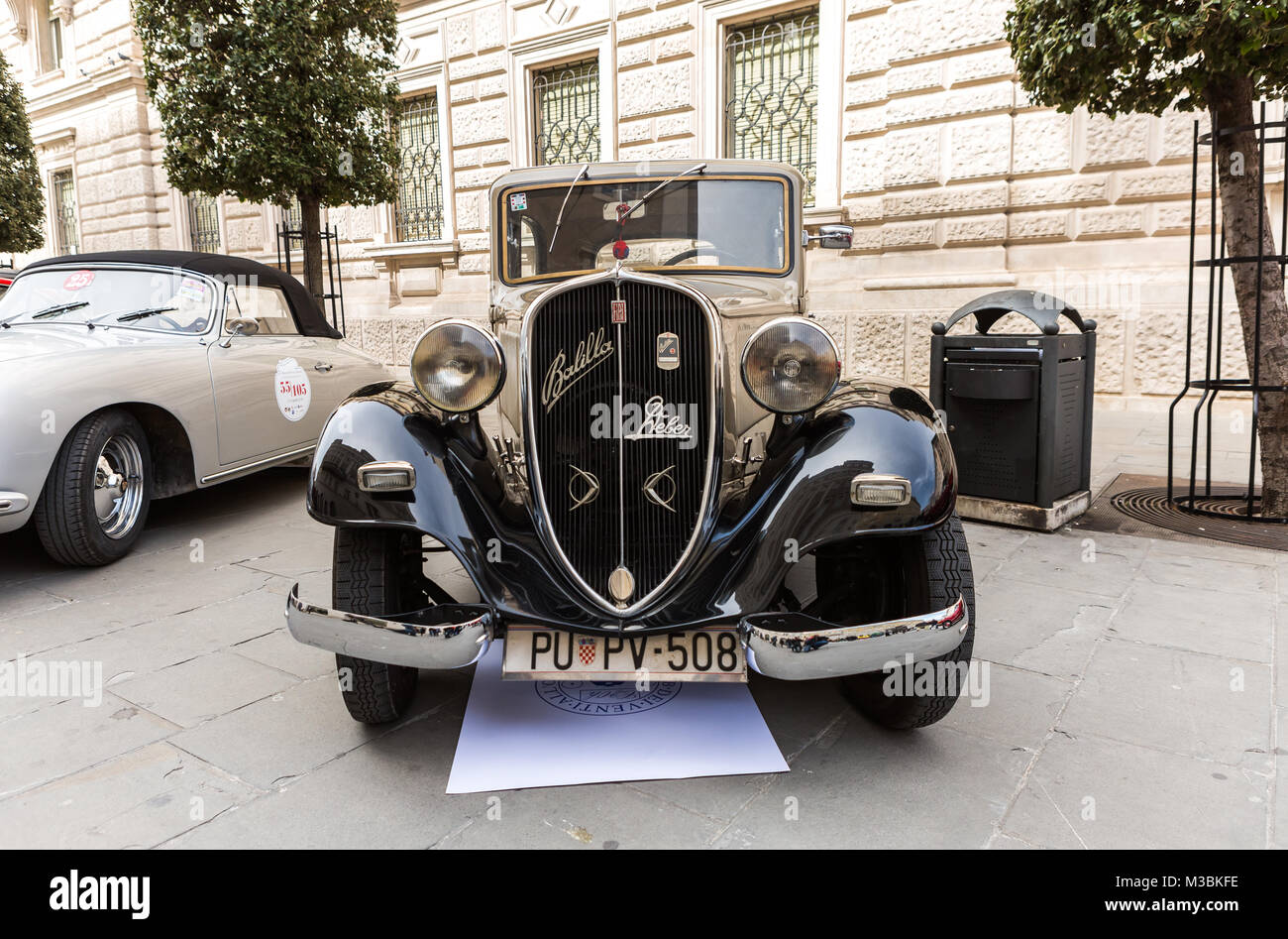 TRIESTE, ITALY - APRIL 3: Fiat Balilla on APRIL 3, 2016. Trieste ...