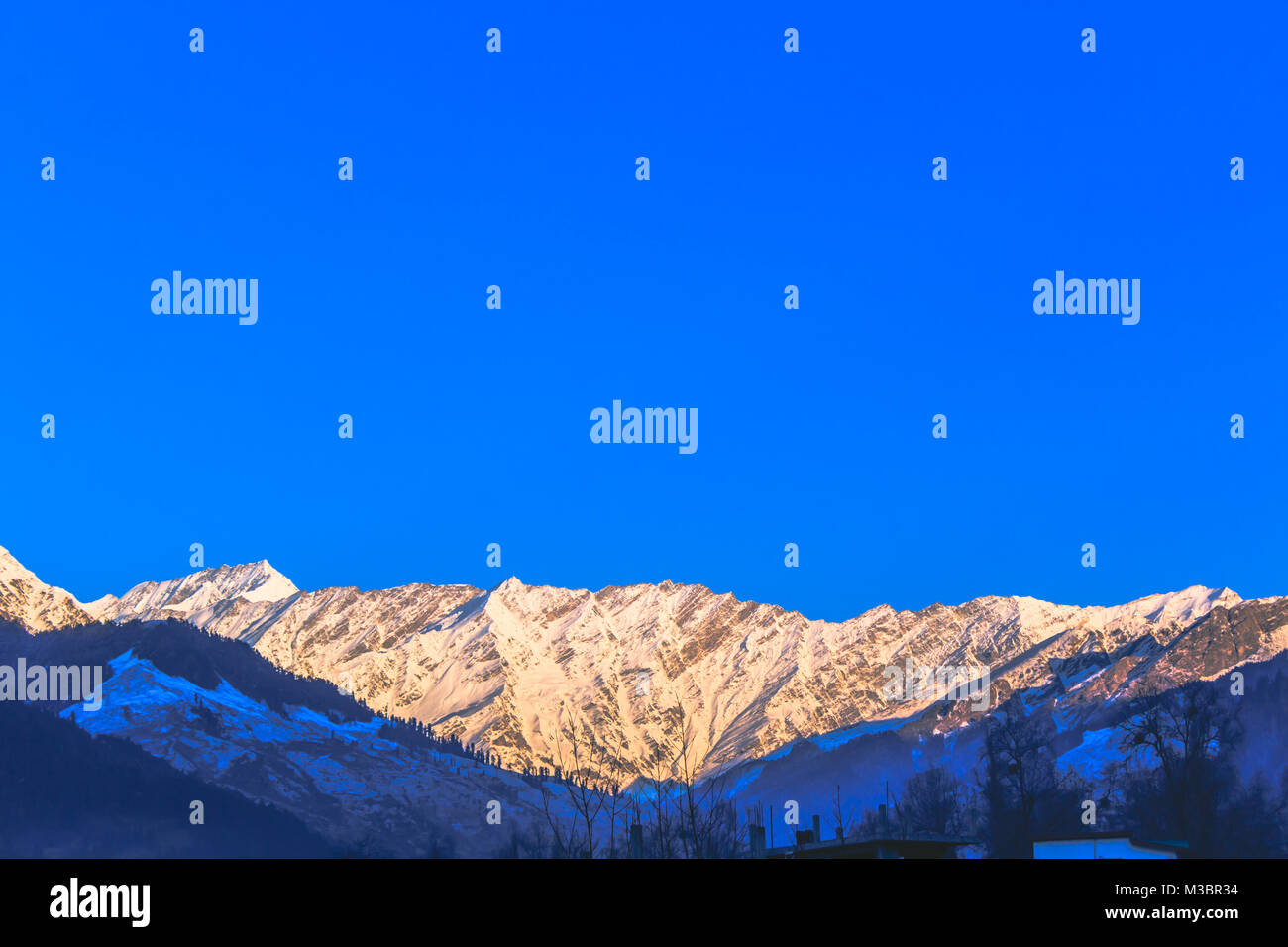 Amazing landscape with mountains sea blue sky sun and beautiful ...