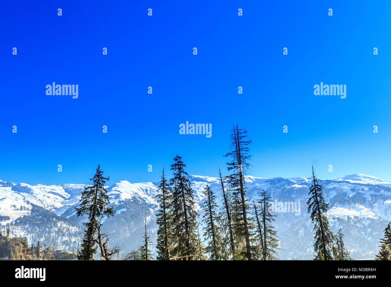 Amazing landscape with mountains sea blue sky sun and beautiful ...