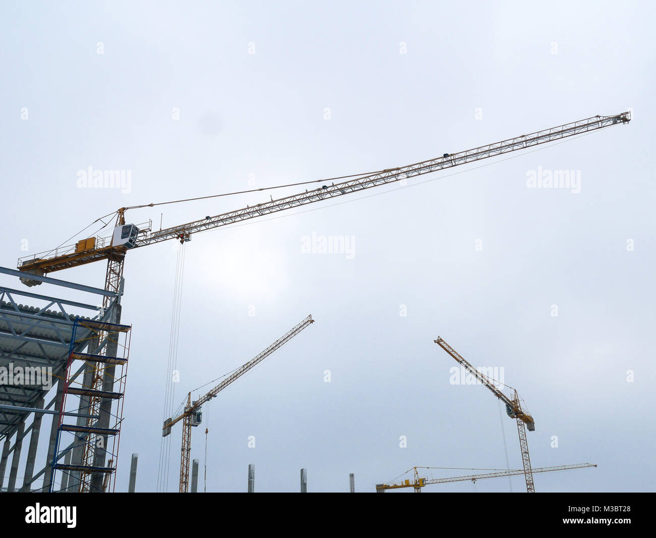 Construction Crane Working Tower Building City Photo Stock Photo Alamy