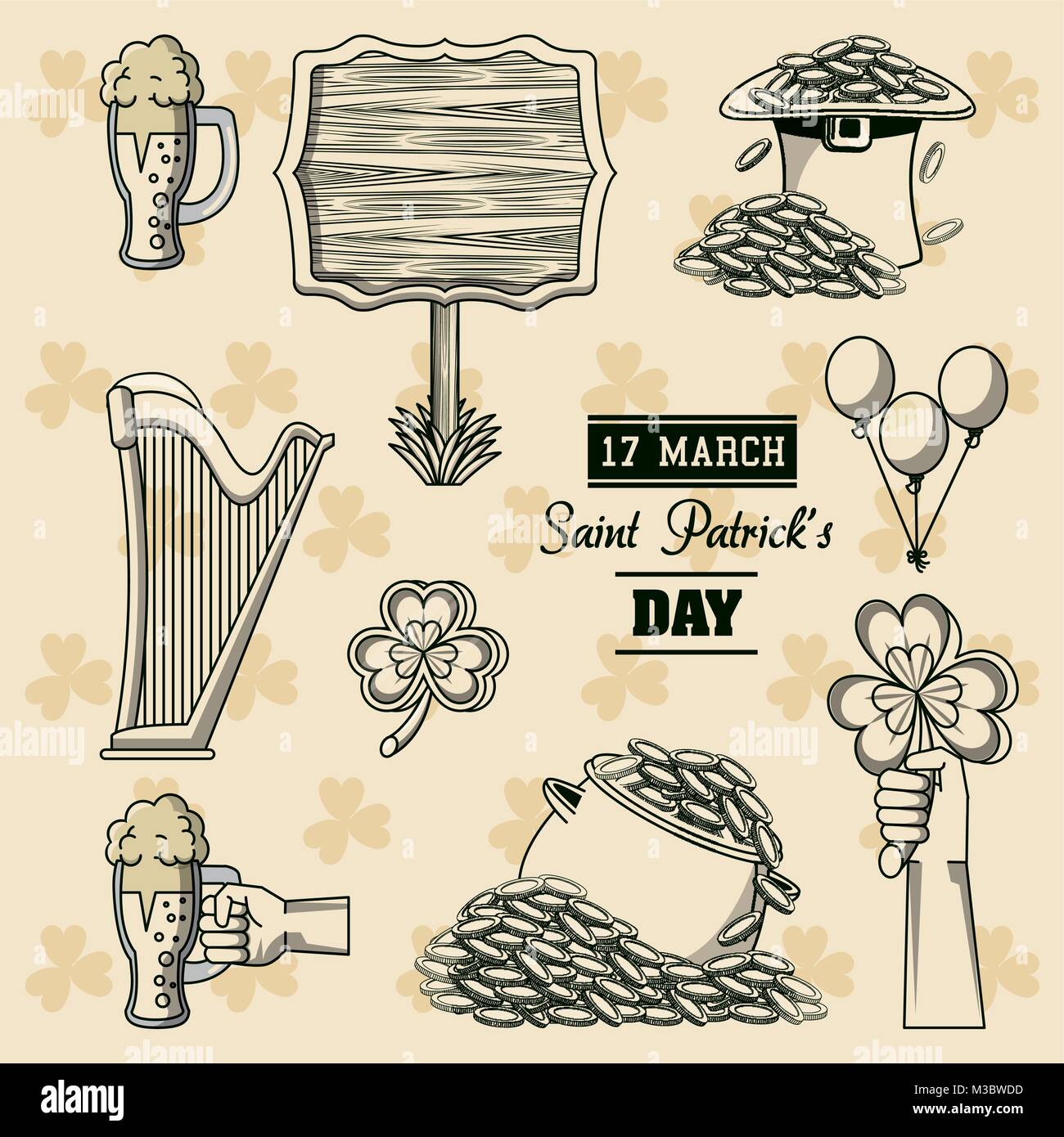Saint patricks day elements Stock Vector Image & Art - Alamy